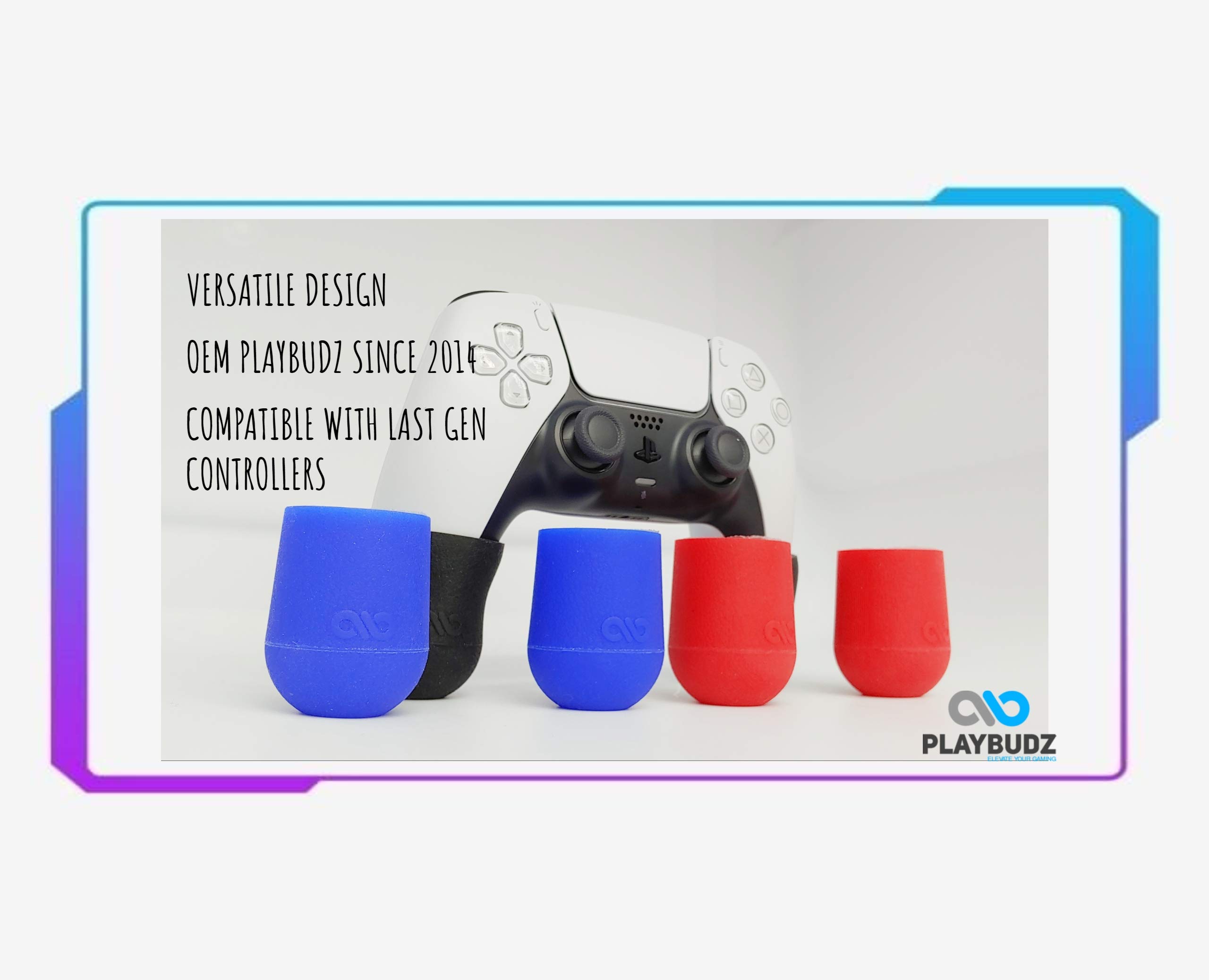 Playbudz Ps5 Grips- For Playstation 5 (PS5), Playstation 4 (PS4), Xbox Series X, Nintendo Switch Pro, Oculus Rift & Scuff