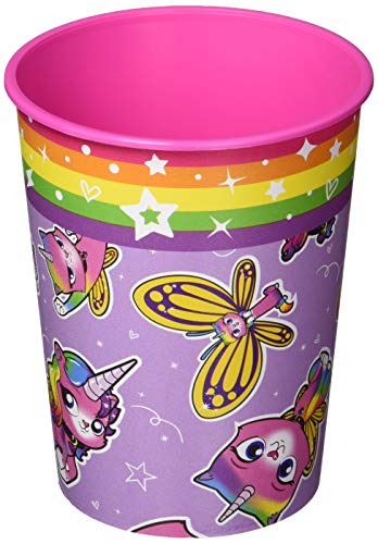 Rainbow Butterfly Unicorn Kitty Plastic Favor Cup - 16 oz. - Multicolor - 1 Pc.