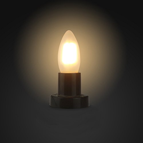 OPALRAY C35 LED Candelabra Bulb, 6W Dimmable, E26 Standard Base, 600LM 60W Incandescent Equivalent, 2700K Soft Warm White Light, Frosted Glass Housing, Torpedo Tip, 3-Pack