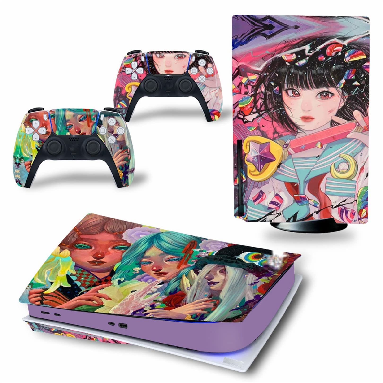 Top factory BUCEN for PS5 Skin Disc Edition & Digital Edition Console and Controller Vinyl Cover Skins Wraps Scratch Resistant, Compatible with for PS5 850733 Anti Scratch (Size : Disc Version)