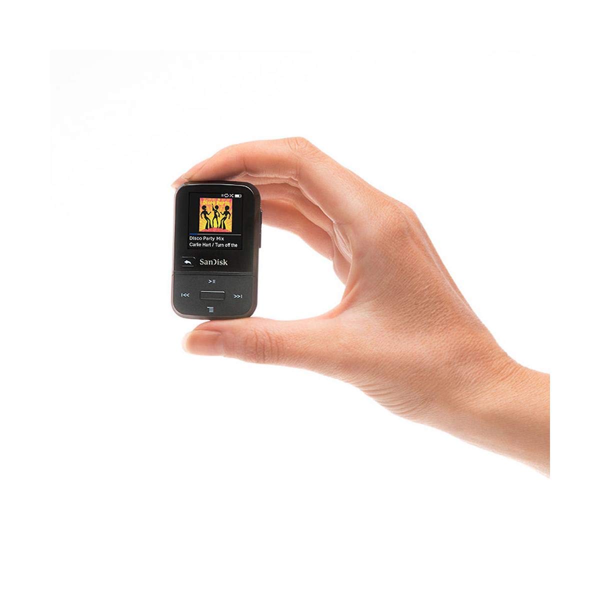 SanDisk 32GB Clip Sport Go MP3 Player, Red - LED Screen and FM Radio - SDMX30-032G-G46R
