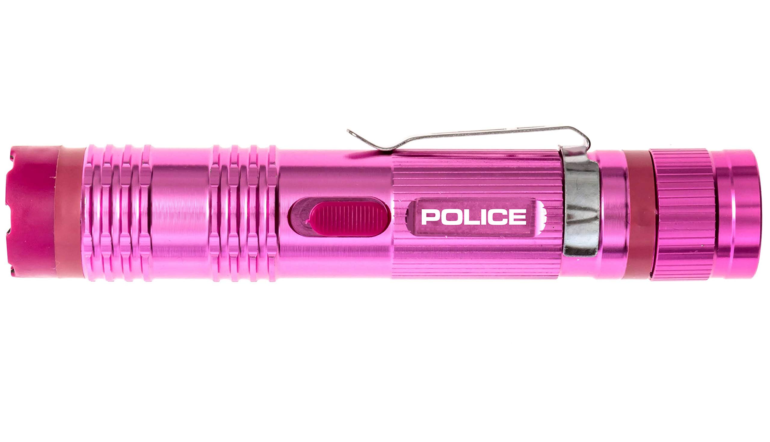 POLICE M12 Aluminum Stun Gun with LED Flashlight, Pink