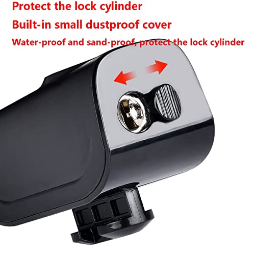 UFFD Bike Cable Locks Anti Theft 4 Feet Long Cable SecurityIncludes 2 Master Keys. Bicycle Cable Lock Waterproof (Color : Black, Size : 1.2mx12mm)