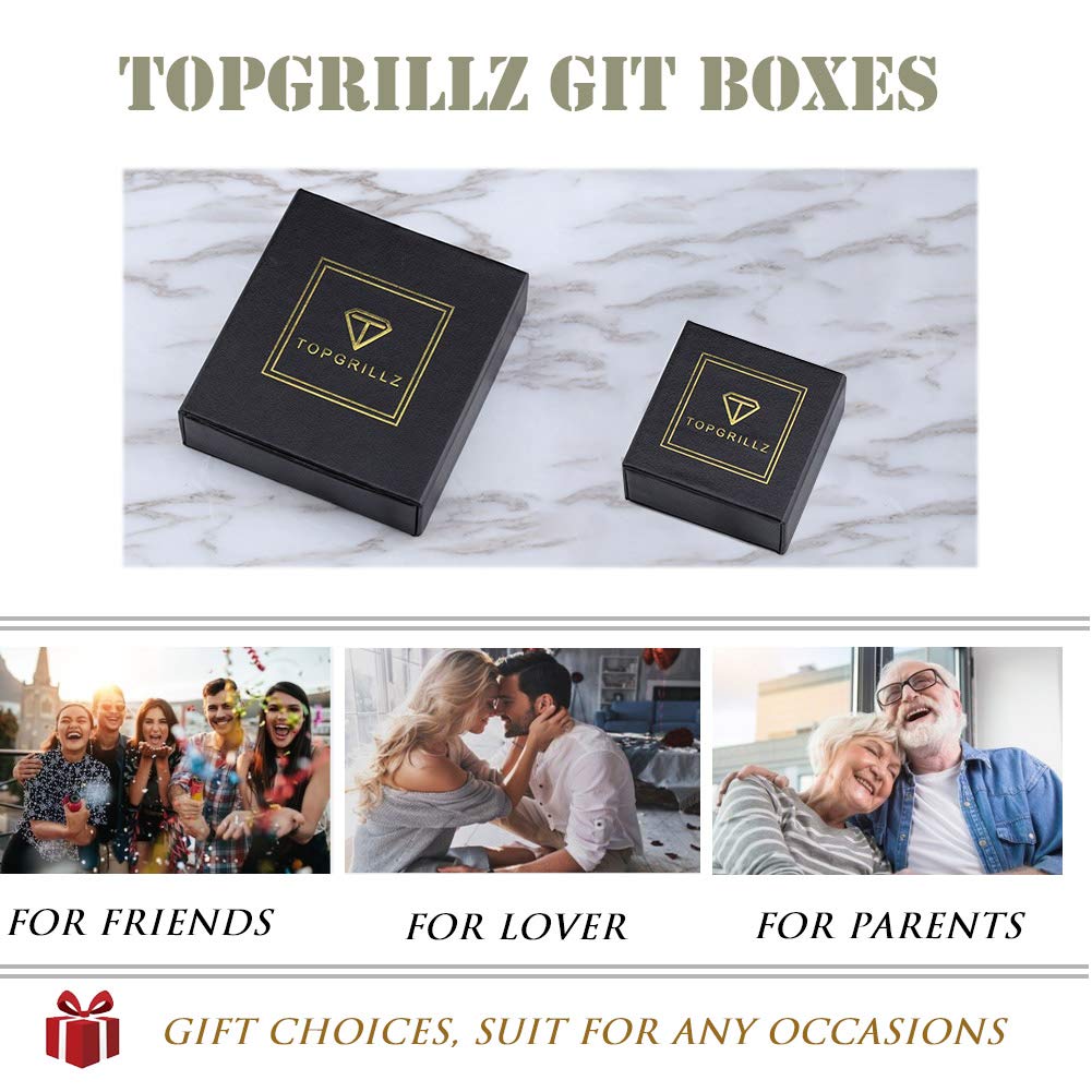 TOPGRILLZ Engagement Ring Men Gold Ring Cubic Zirconia Silver Ring Diamond Rings for Women 9mm Iced out 14K Gold Plated 2 Rows Round Cut Eternity Chunky Ring(Gold,7.5