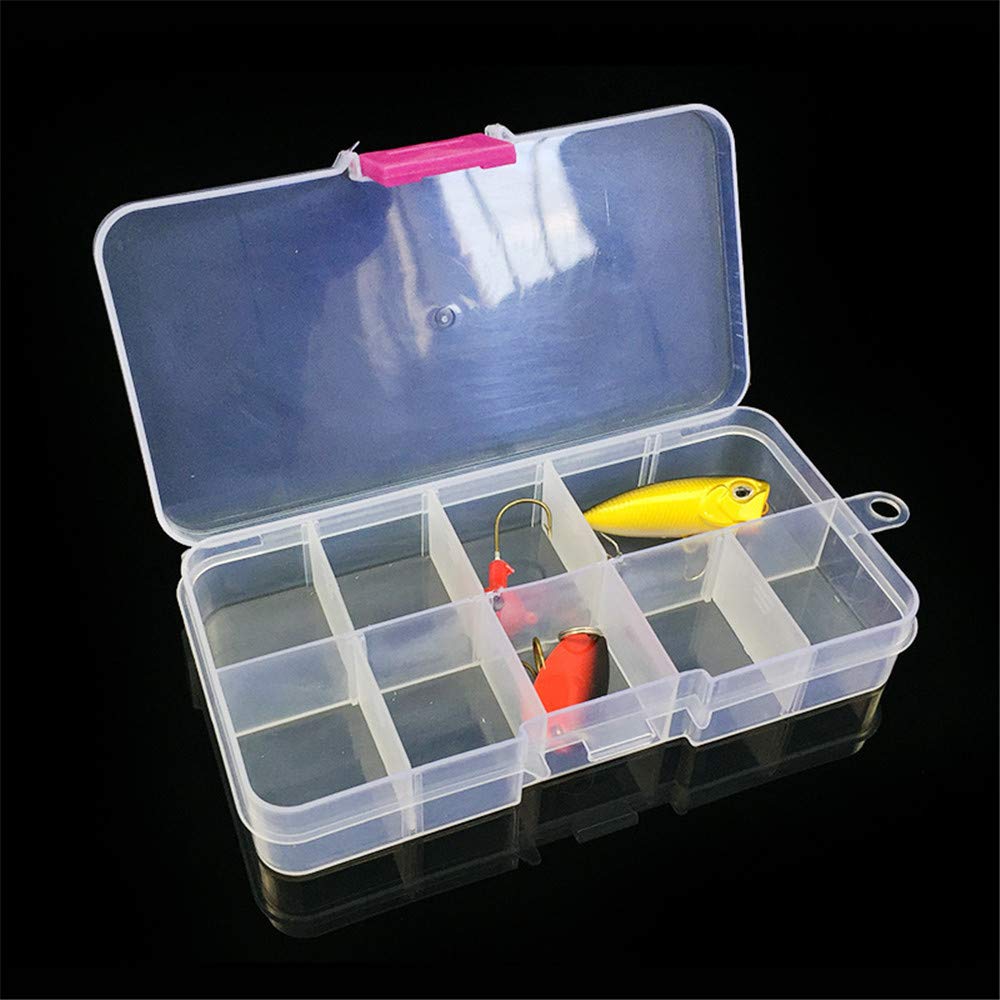 Zerlibeaful Tackle Organizer Bulk Case Storage Fishing Box Gear Fishing Tackle Box with Accessories (White, One Size)