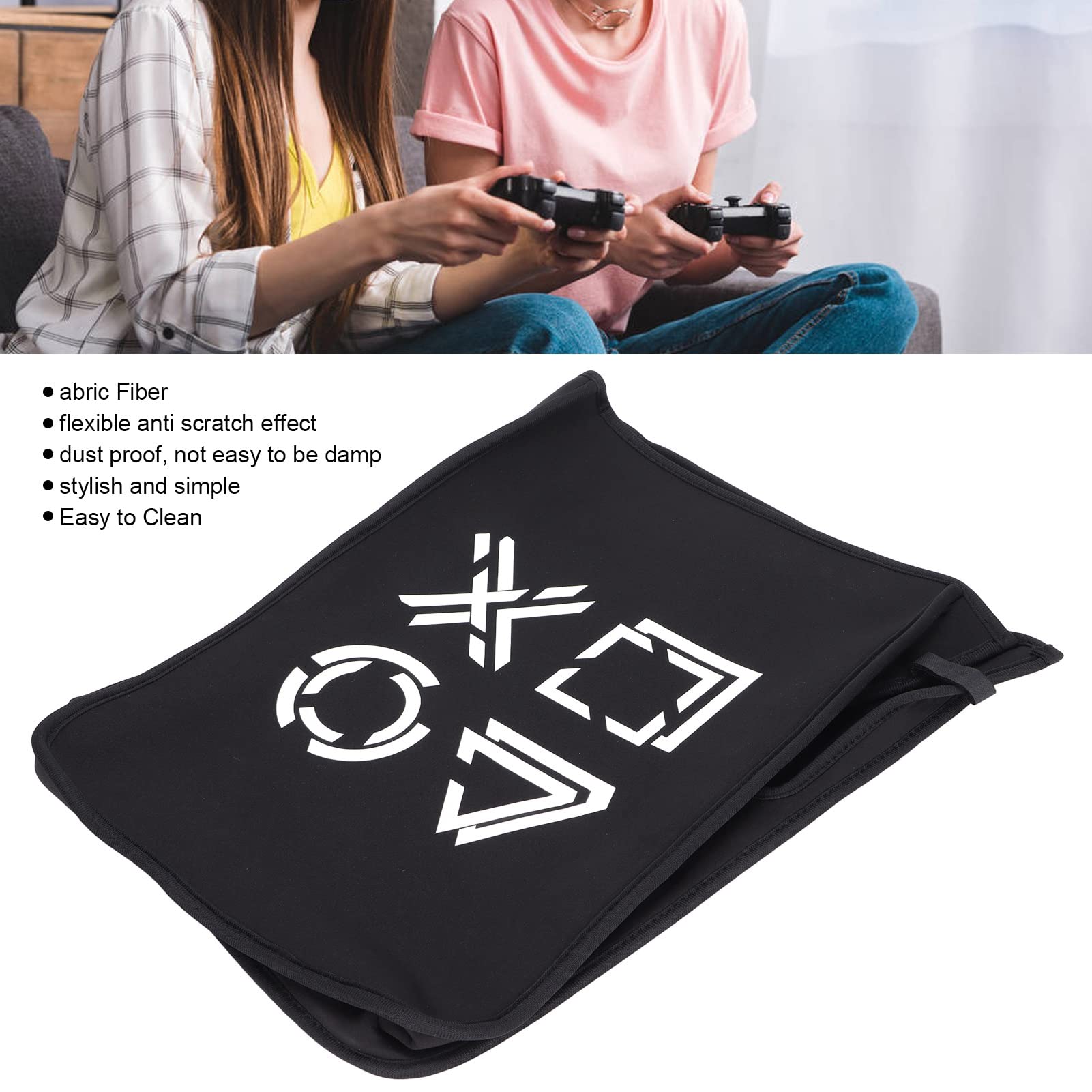 PS5 Dust Cover, for Playstation 5 Game Console Dust Cover Fabric Fiber Removable Washable PS5 Protective Sleeve Dust Guard for Playstation 5 Game Console