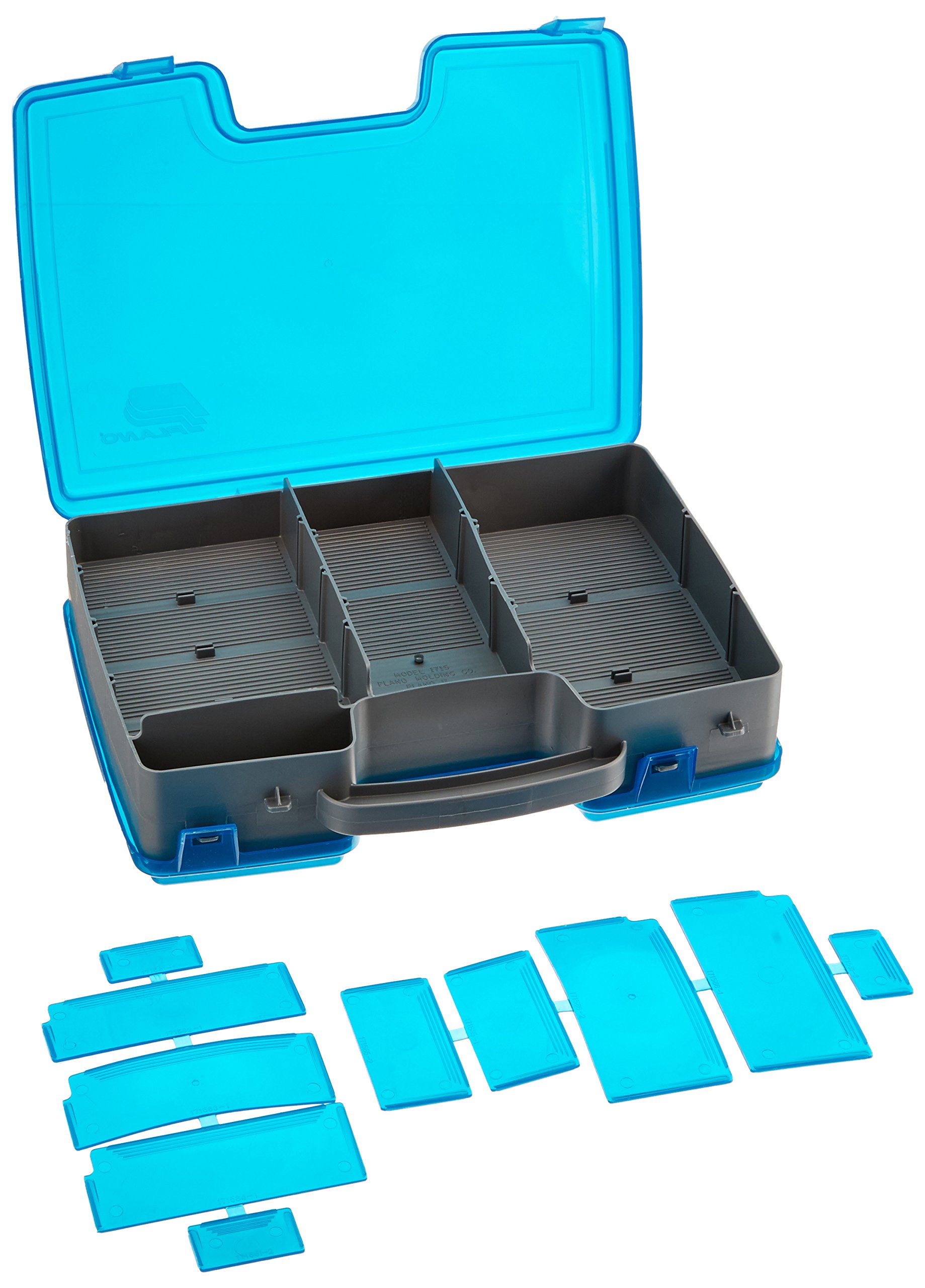Plano Large 2 Sided Tackle Box, Metallic Gray & Blue, Medium
