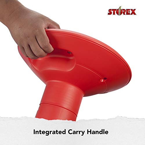 Storex Active Tilt Stool β Ergonomic Seating for Flexible Office Space and Standing Desks, Adjustable 12-24 Inch Height, Red (00324U01C)