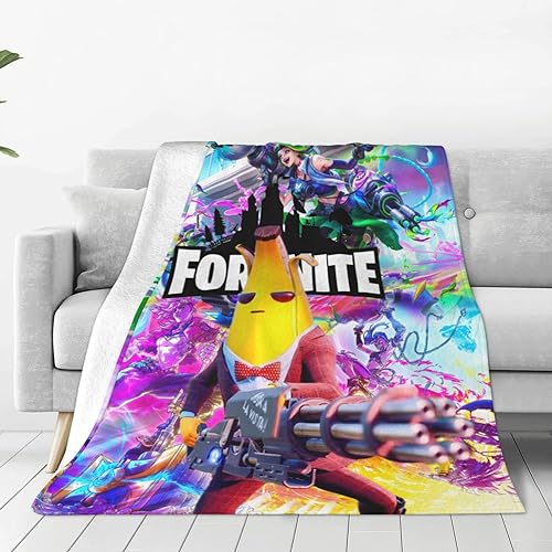 Pgbkr Unisex Game Blanket Ultra-Soft Flannel Throw Blanket 3D Printing Anime Blanket for Bedding Sofa E-50"x40"