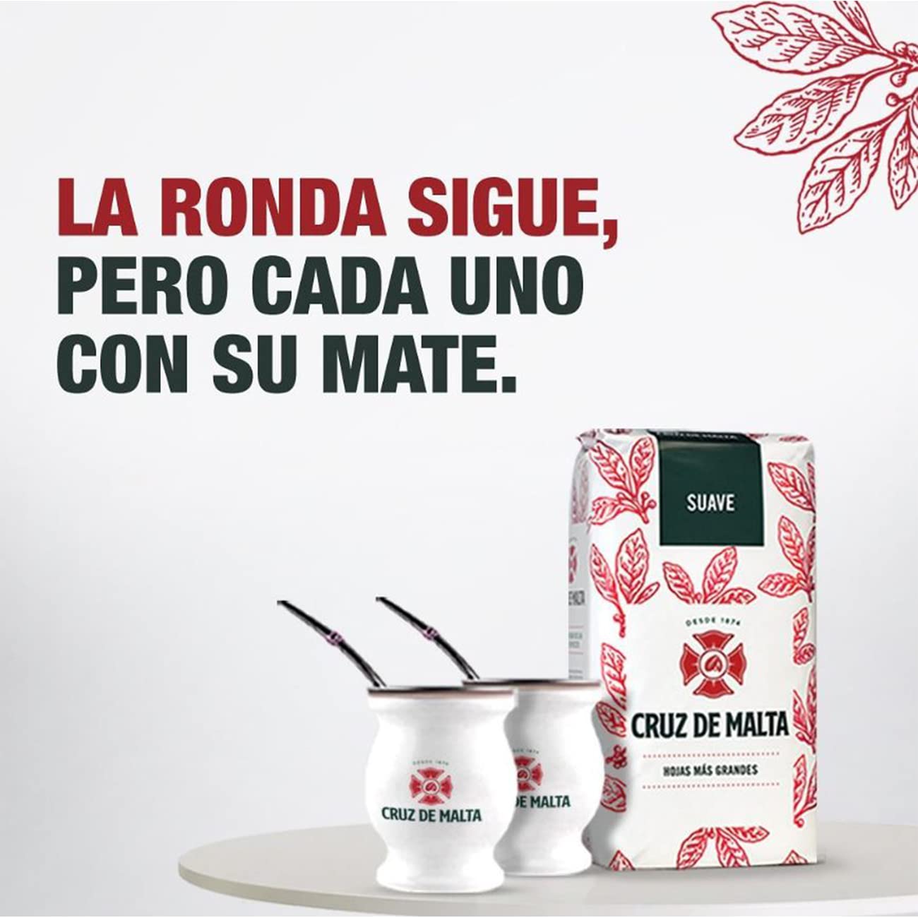 YERBA MATE CRUZ de MALTA 2.2lb 1 kilo (Pack Of 2)