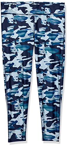 Under Armour Girls HeatGear Armour Printed Ankle Crop, (781) Opal Green / / Midnight Navy, X-Small