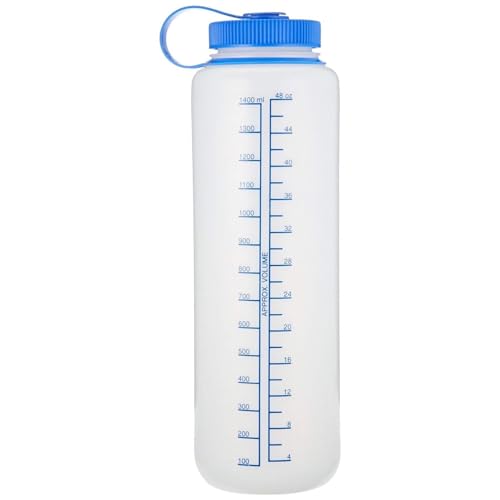 Nalgene HDPE Wide Mouth Water Bottle, Clear, 48 oz