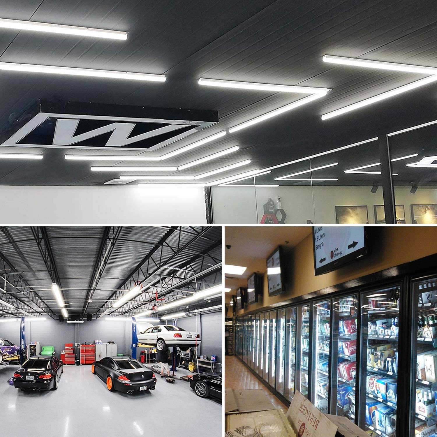 Striplight LED Shop Light Fixture, 12 Inch 5W, 580LM, Frosted Cover, 6500K, T5 Integrated Tube Light, Hight Output, Brighter White, LED Tube Light for Garage, Warehouse, Plug and Play (Pack of 2)