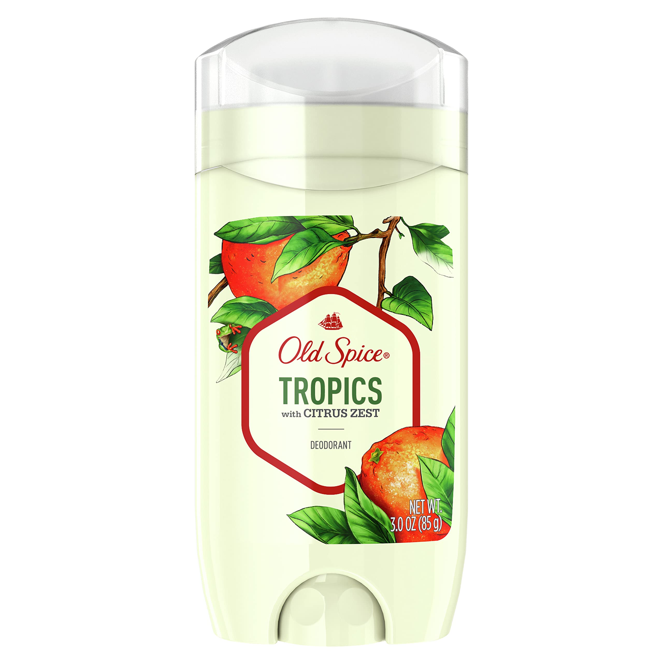 Old Spice Deodorant for Men, Tropics with Citrus Zest Scent Inspired by Nature, 3 Oz