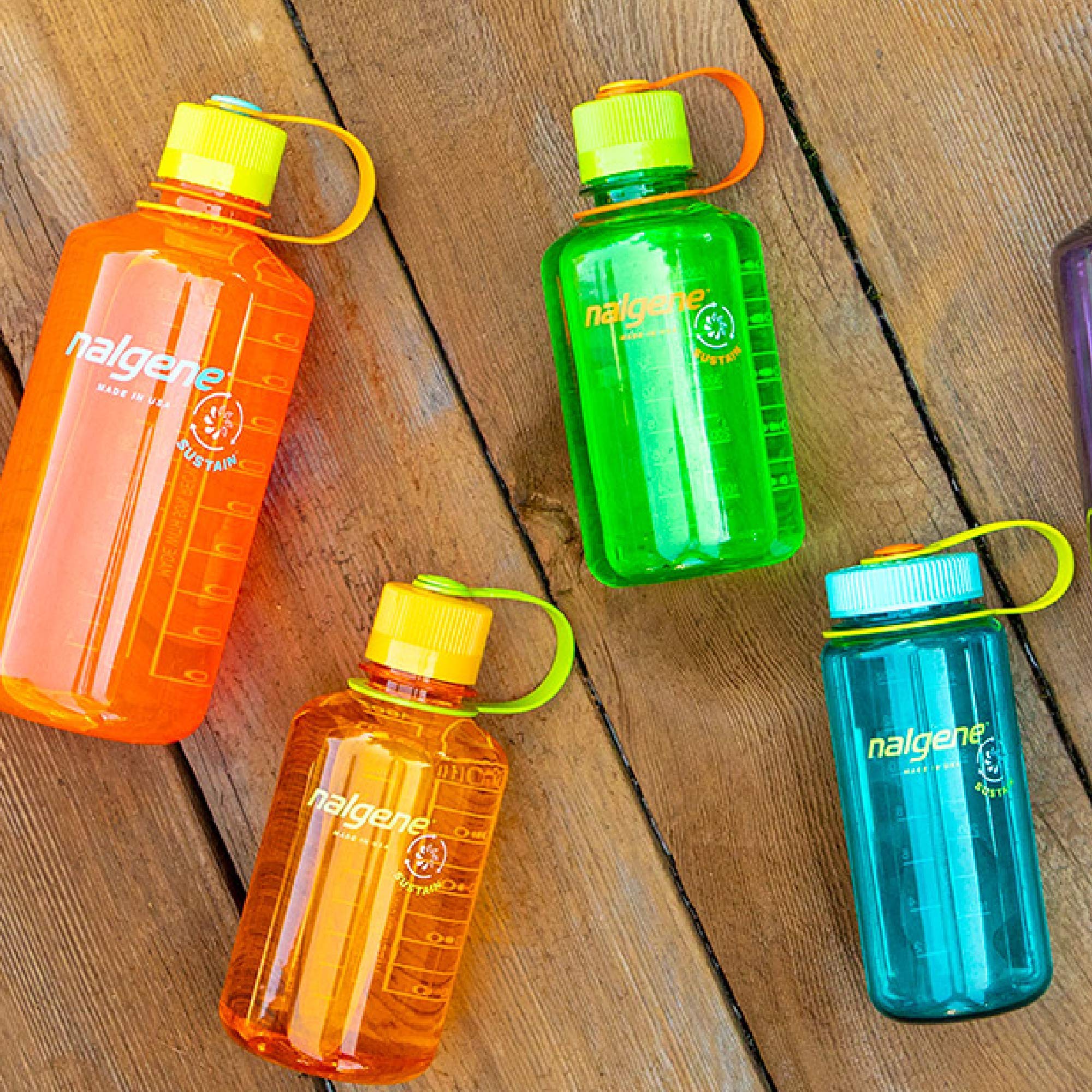 Nalgene Tritan Narrow Mouth BPA-Free Water Bottle, Slate Blue, 32 oz