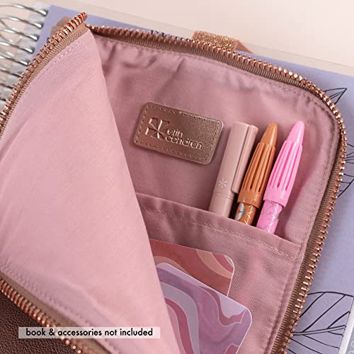 Ultimate Planny Pack - Rose Gold. Planner Accessory Pouch. Inside Pockets and Extended Metal Zipper. Elastic Band to Secure Around Planner or Notebook. Vegan Leather Organizer Case by Erin Condren.