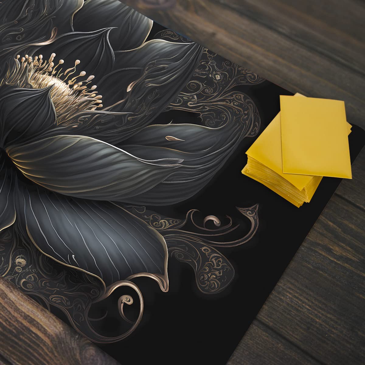Ornamental Lotus Deskmat Playmat Inked Gaming TCG Game Mat for Cards (13+)