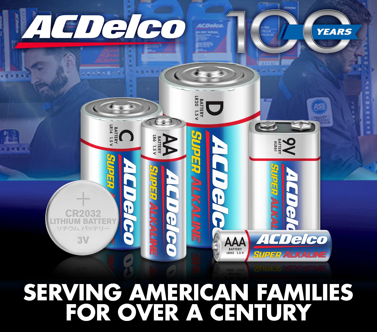 Powermax ACDelco 24-Count Size D Cell Alkaline Batteries Super Alkaline Battery 7-Year Shelf Life Reclosable Packaging