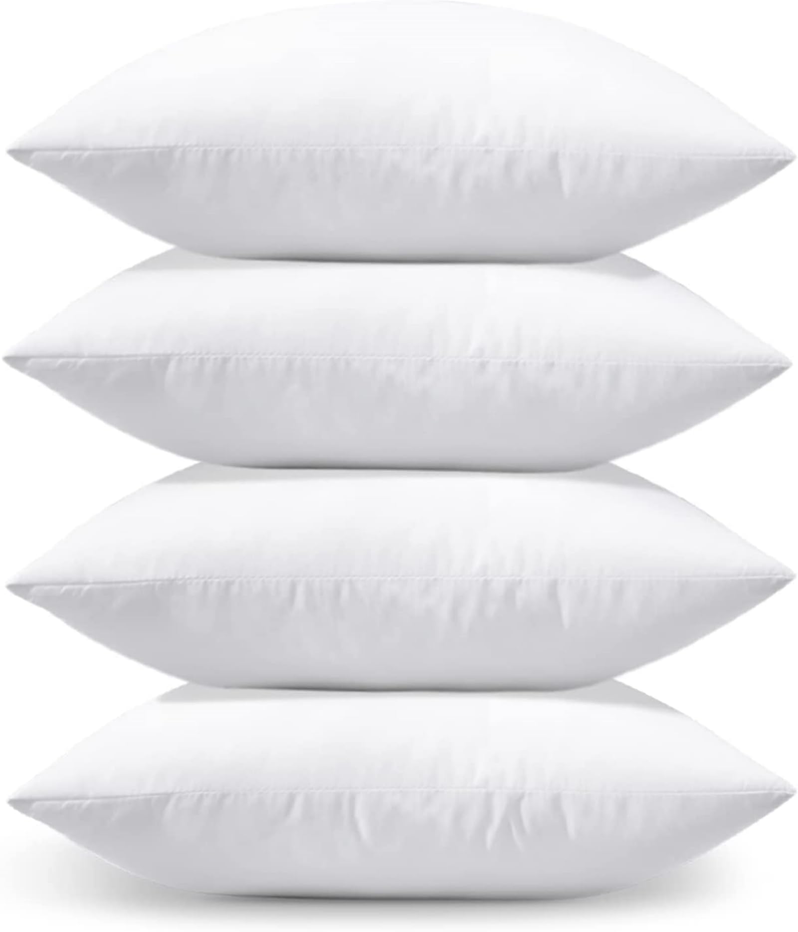 OTOSTAR 20x20 Inch Throw Pillow Inserts Set of 4 Premium Bedding Pillow Inserts Square Indoor Decorative Throw Pillows Form Pillow Stuffer for Couch Bed Sofa Sham Cushion Pillow Filler (White 20x20)