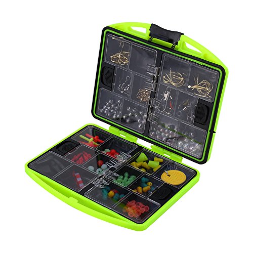 Yeuipea Fishing Tool Set, 24 Compartments Fishing Tool Set Tackle Box Full Loaded Lure Bait Hooks Sinker