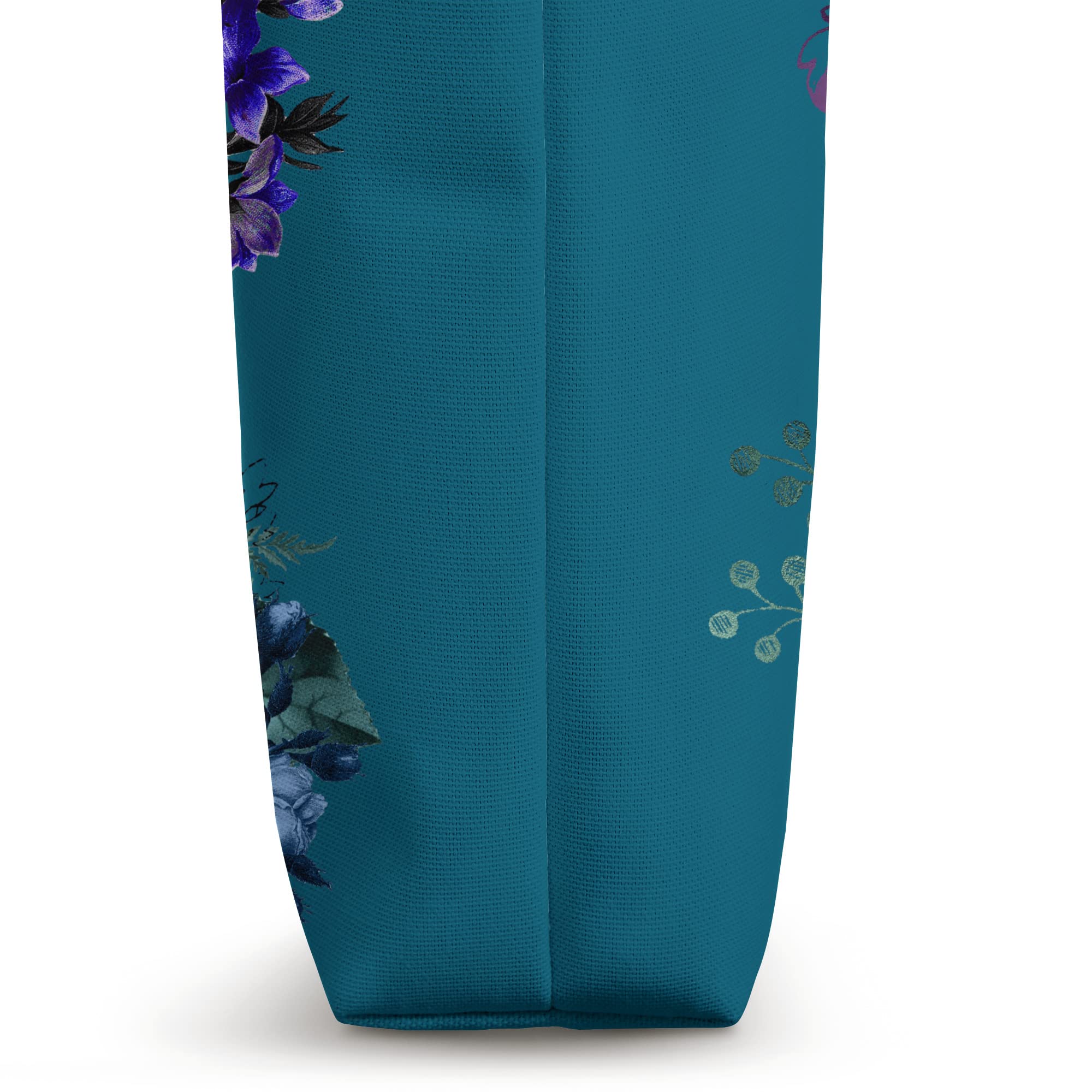 Purple Teal Steampunk Cards Rose Garden Alice in Wonderland Tote Bag