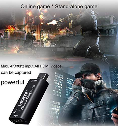TenYua Mini Video Capture Card USB 3.0 HDMI Video Grabber Record Box for PS4 Game DVD Camcorder HD Camera Recording Live Streaming