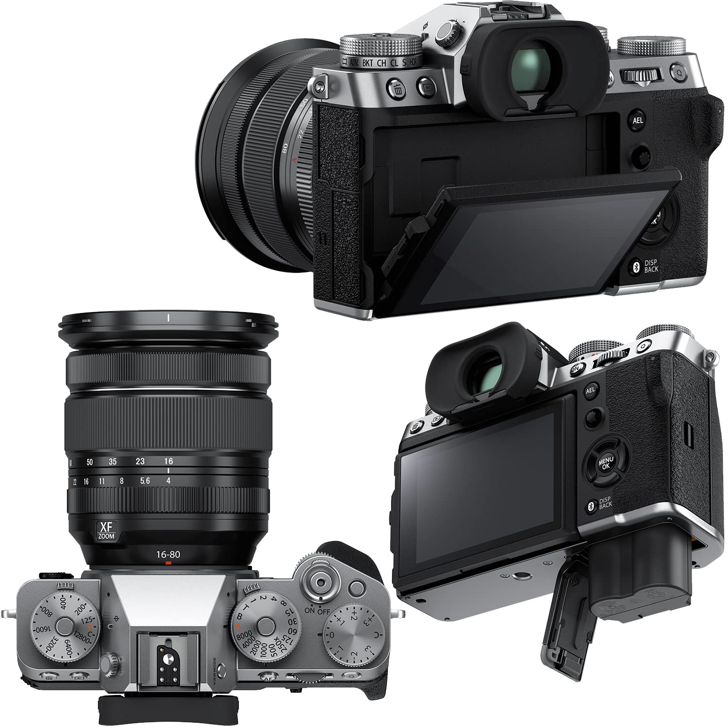 Ultimaxx Advanced FUJIFILM X-T5 with 16-80mm Lens (Silver) Bundle - Includes: 128GB Extreme Memory Card, 2X Replacement Batteries, Universal Speedlite, Camera Backpack & Much More (35pc Bundle)