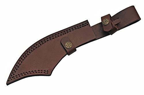 Szco Supplies 12.5" Short Scimitar Knife Hand Forged Carbon Steel Full Tang,Brown,203426