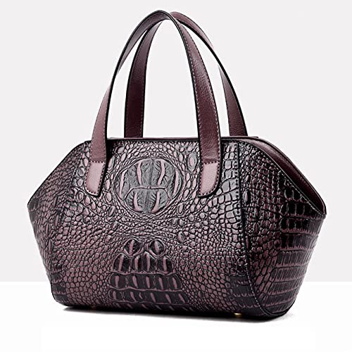 Purses and Handbags for Women Leather Top Handle Handbag Work Shoulder Crossbody Tote Bag Satchel (Purple)