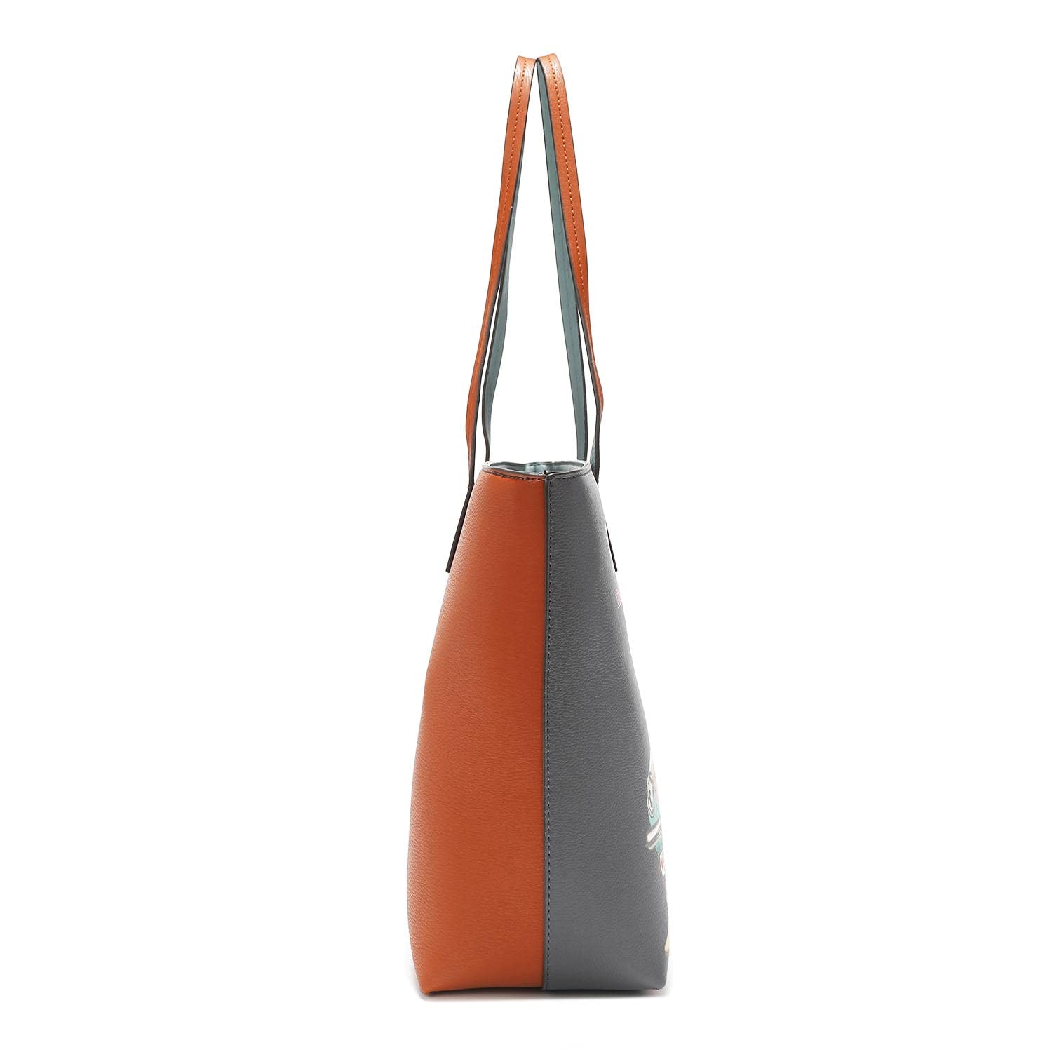 Nicole Lee Nikky Large Shopper Bag, Vegan Leather Tote Fashion Print Handbag (AVENTURERAS)