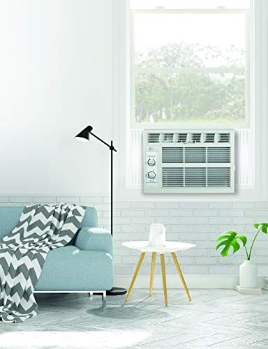 Perfect Aire5PMC5000 5,000 BTU 115-Volt Window Air Conditioner with Mechanical Controls, Installation Kit, Washable Filter, 150 sq. ft., White