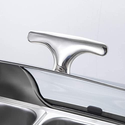 UZOURI 9L Stainless Steel Chafing Dish Set Buffet Silver Catering Warmer Set, Rectangle Chafing Dish Set, for Buffet Catering Kitchen Party(Size:Single Grid) (Double Grid)