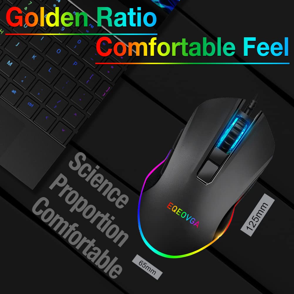 One Handed RGB Professional Gaming Keyboard And Mouse Combo, 35 Keys Portable PUBG, Half Keyboard Gaming Set for Laptop PC Xbox PS4 Switch Gamer