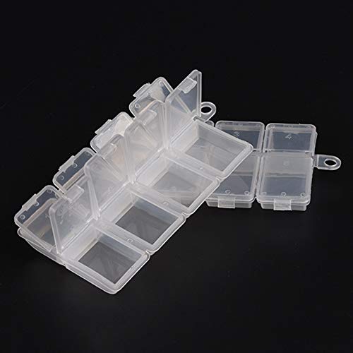 Yeuipea Fishing Tackle Storage Box, 8 Compartments Fly Lure Box Fishing Tackle Storage Box Spoon Hook Bait Tackle Case