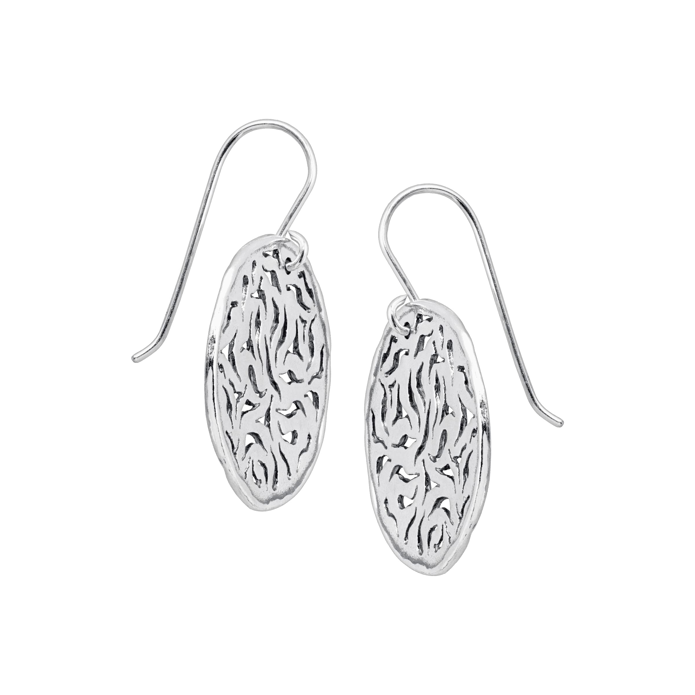Silpada 'Salta Escape' Cut-Out Circular Drop Earrings in Sterling Silver