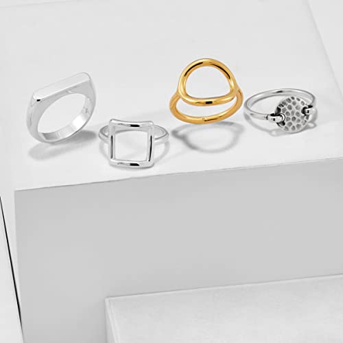 Silpada 'Seychelles' Hammered Disc Floater Ring in Sterling Silver, Size 8, Size 8