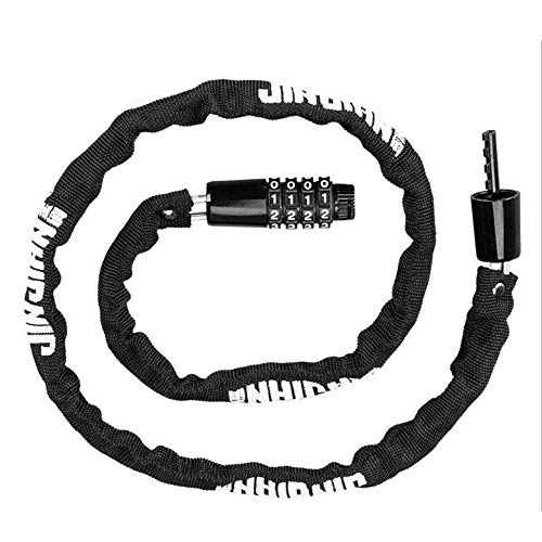 ZMYDZ Bicycle Lock Cycling Bicycle Cable Lock Bike Four-Digit Code Cable Lock Anti-Theft Bike Bicycle Scooter Security Lock Bicycle Accessories-Yellow Bike Lock (Color : Blue) (Color : Black)