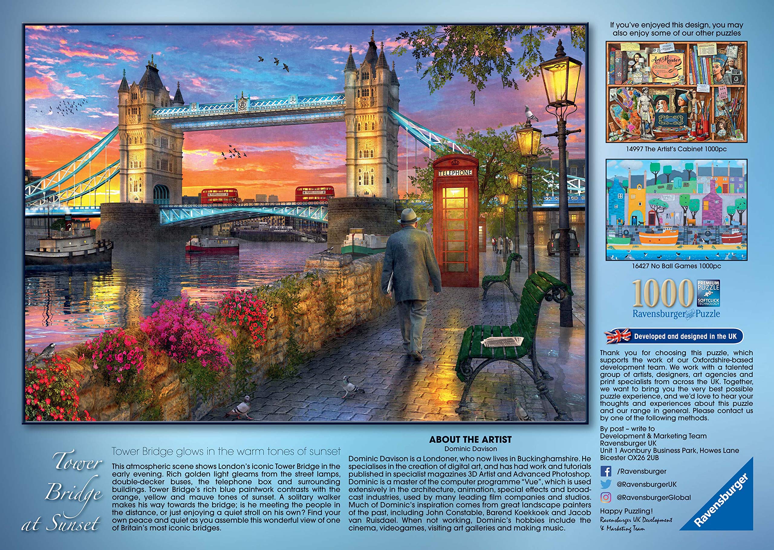 Ravensburger Tower Bridge of London at Sunset 1000 Piece Jigsaw Puzzle for Adults and Kids Age 12 Years Up