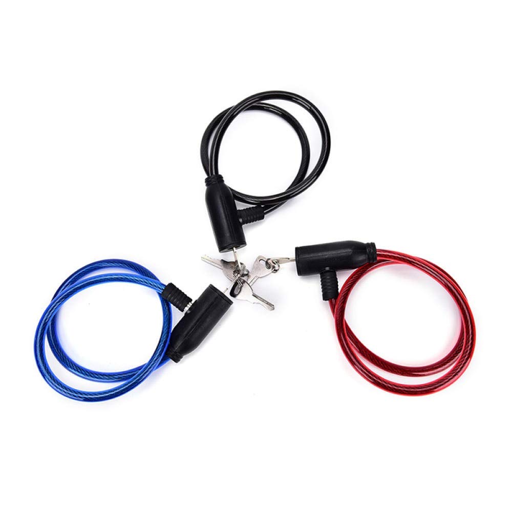ZMYDZ Bicycle Lock Cycling Cable Anti-Theft Bike Bicycle Scooter Safety Lock with Bike Lock (Color : Random)