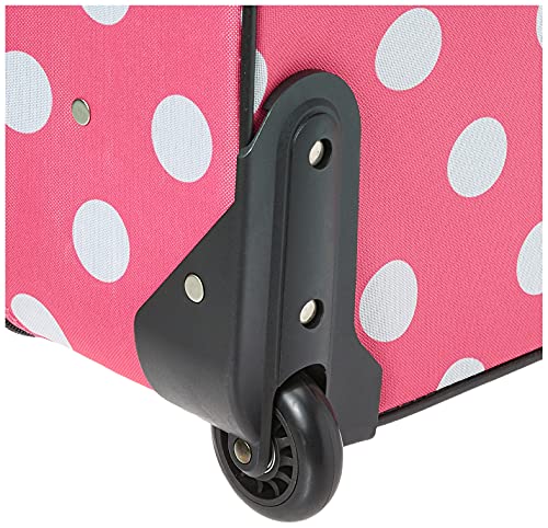 Rockland Fashion Softside Upright Luggage Set, Expandable, Pink Dots, 2-Piece (14/19)