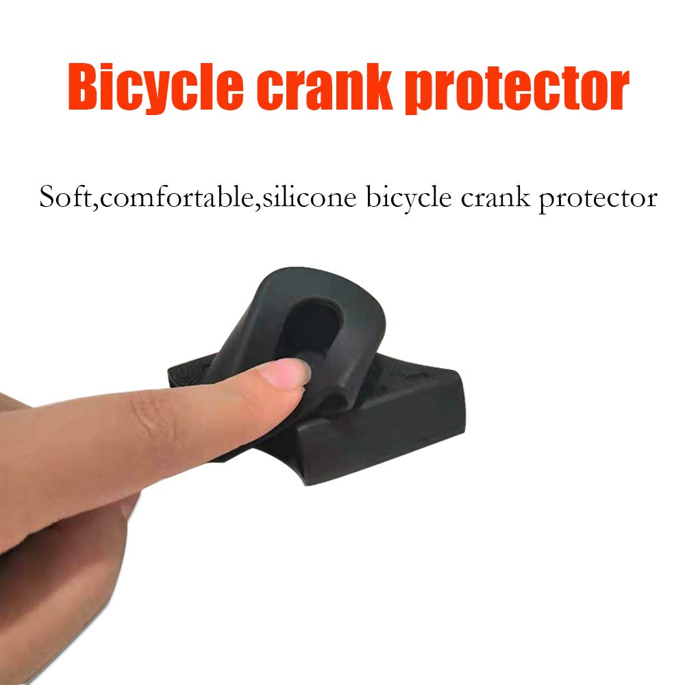 WDHHNP 2 Sets of (8PCS) Bicycle Crank Protector Silicone Bike Crankset Caps Protection Sleeve Crank Arm Boots Protector Bicycle Accessory.