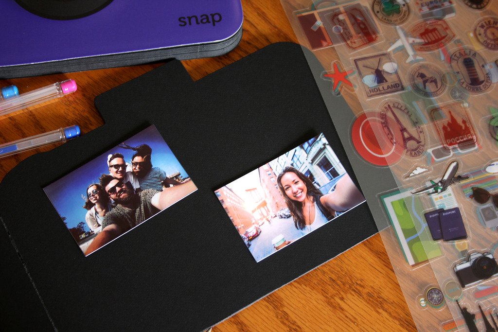 Polaroid Snap Themed Scrapbook Photo Album for 2x3 Photo Paper Pojects (Snap, Zip, Z2300) - Purple