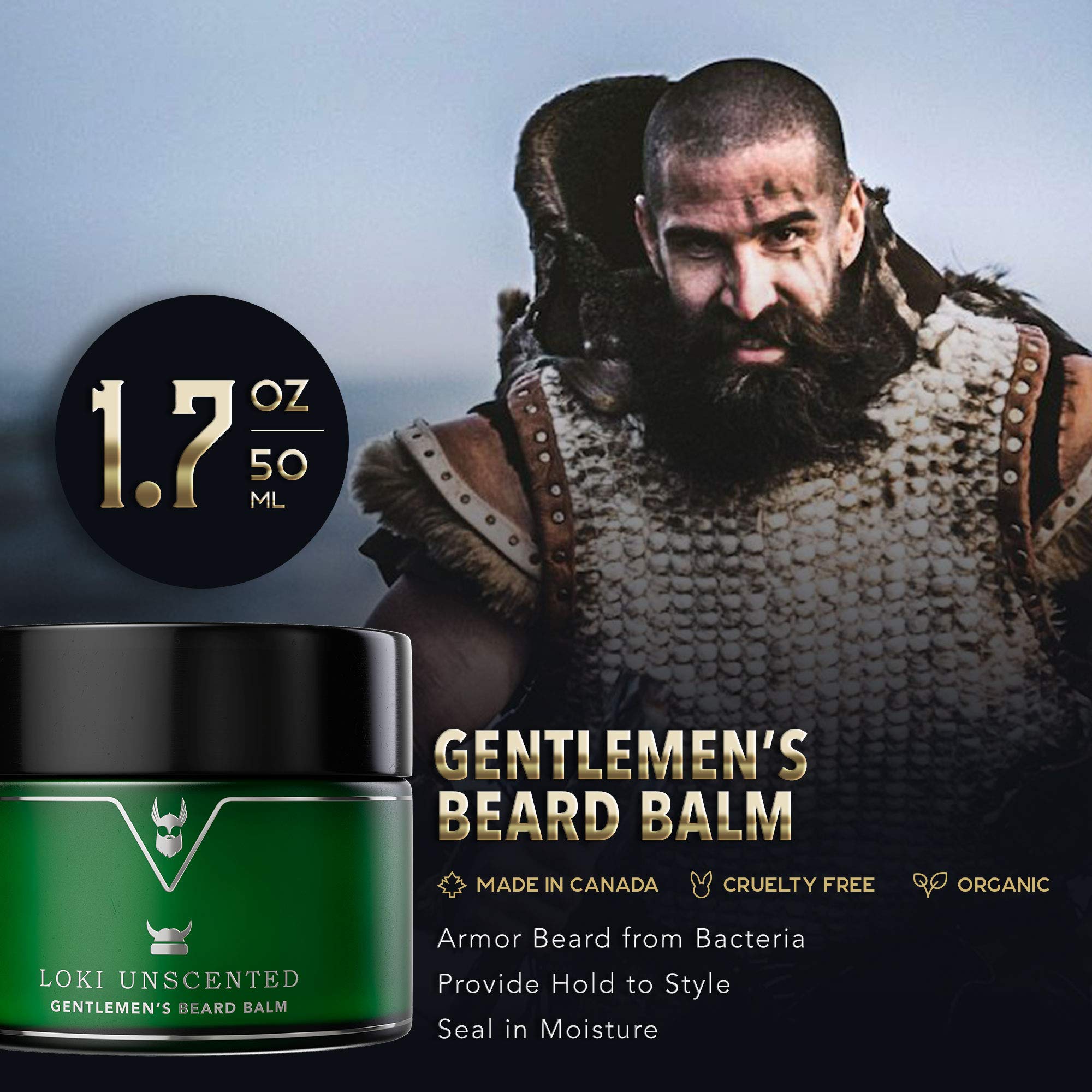 The Beard Struggle Essential Kit - Grooming Care Package for Men - Balm, Oil, Wash, Conditioner - (Silver - Loki Unscented)