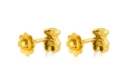 TOUS Bear earrings in 18kt yellow gold with screw clasp. Size: 6mm