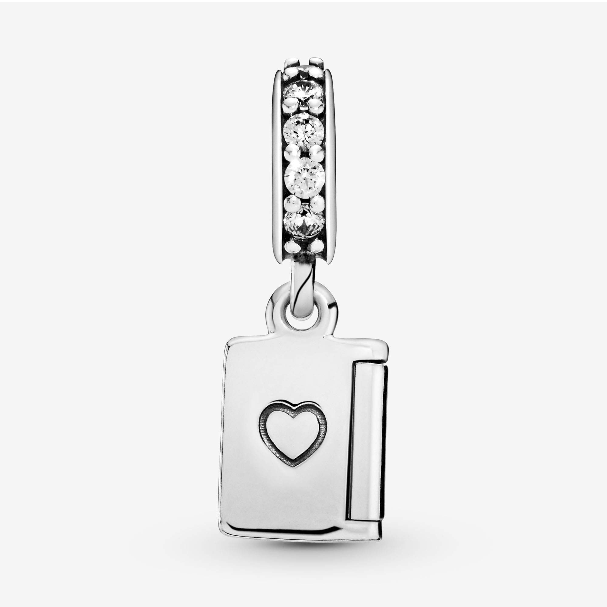 Pandora Jewelry Birthday Card Dangle Cubic Zirconia Charm in Sterling Silver