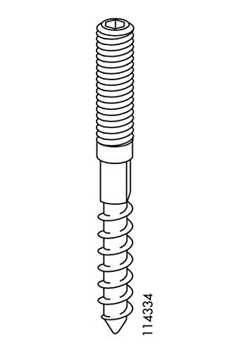 Spare Hardware Parts Bed Frame Hanger Bolt (Replacement for IKEA Part #114334) (Pack of 4)
