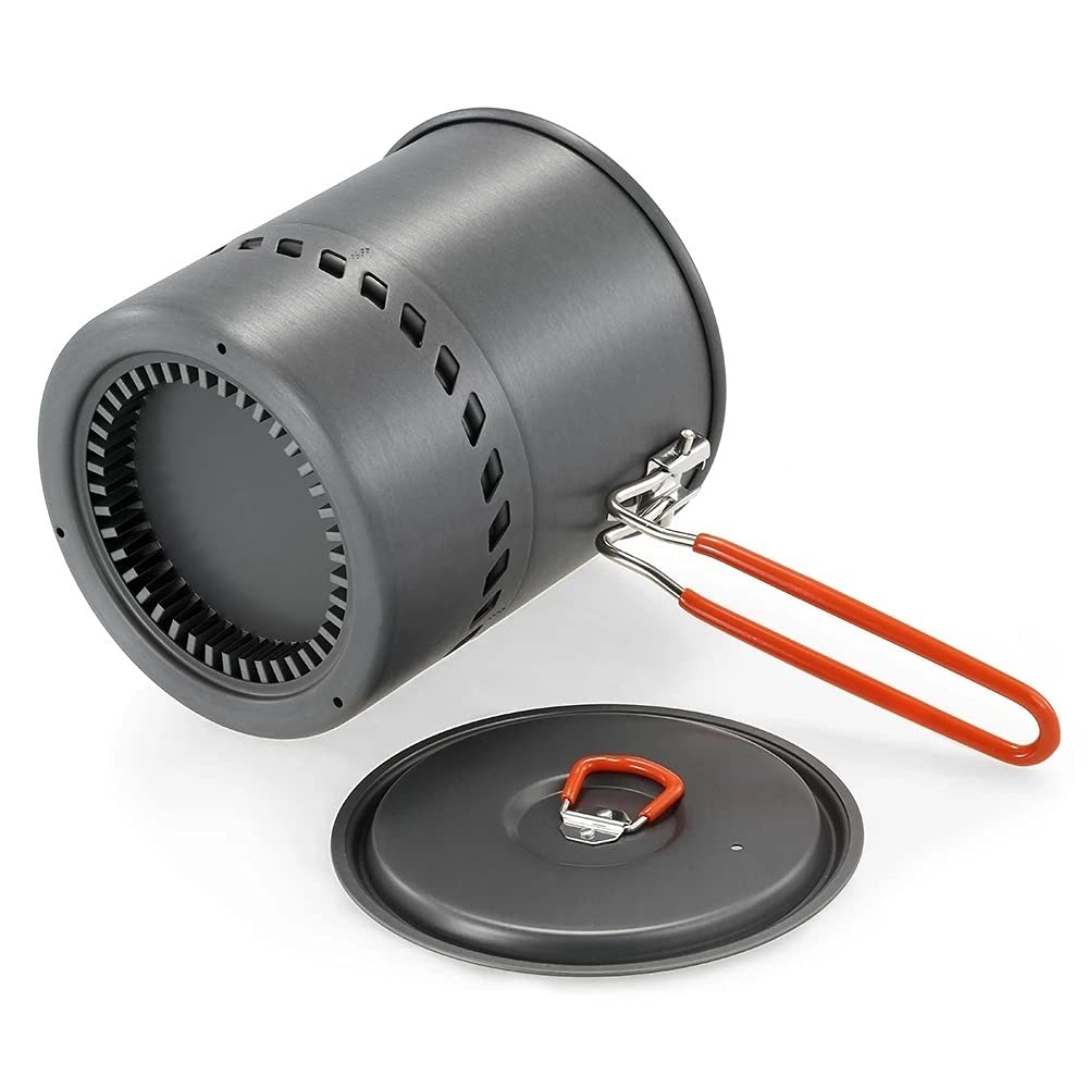 YFDM 1.5L Outdoor Cook Pot Cooking Equipment Tools Portable Hiking Camping Picnic Backpacking Mountaineering Pot Cookware