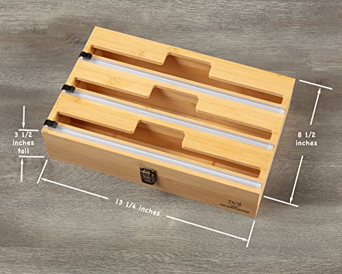 The Happy Hootie Foil and Plastic Wrap Dispenser for Kitchen Organization and Storage. Great for Kitchen Organization and Storage. Compatible with 12 inch Rolls.