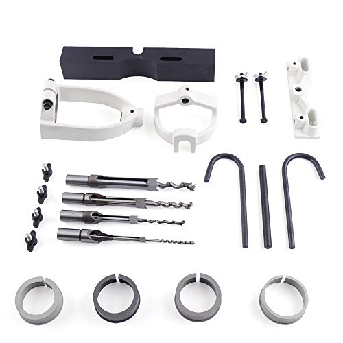 Woodworking Bench Mortiser Bench Drill Locator Set Square Hole Chisel Drilling Machine Location Tool Tenon Joint Mortising Attachment for Drill Press