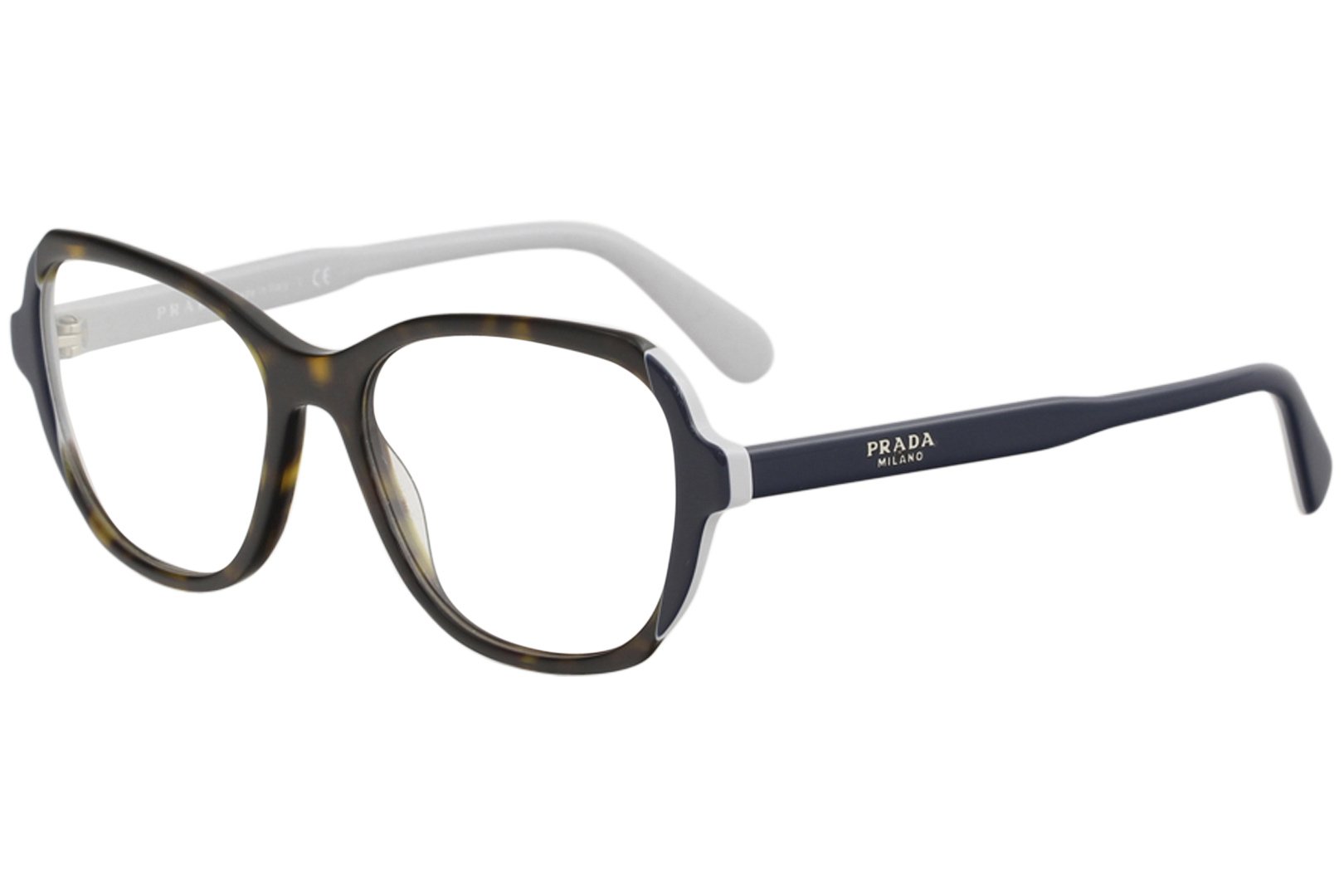 Prada PR 03VV - W3C1O1 Eyeglass Frame HERITAGE HAVANA/TOP BLUE/GREY w/DEMO LENS 52mm
